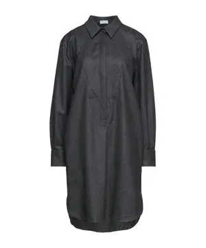 Brunello Cucinelli Solid Color Flannel Shirt - Black