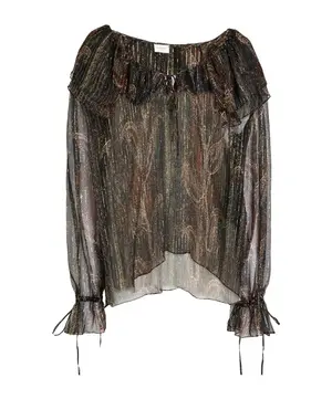 Saint Laurent Paisley-print Sheer Blouse