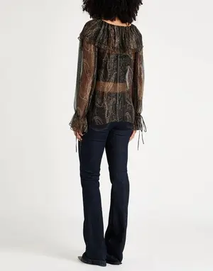 Saint Laurent Paisley-print Sheer Blouse