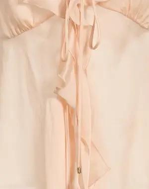 Chloé Silk Ruffled Camisole - Nude
