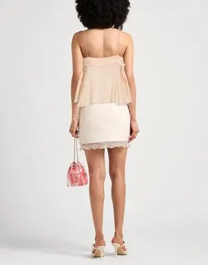 Chloé Silk Ruffled Camisole - Nude