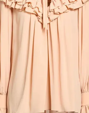 Chloé Ruched Bow-tie Neckline Crepe Top