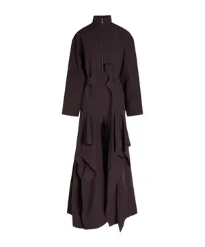 Alaïa Alaia High Neck Ruffled Jumpsuit Black
