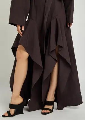 Alaïa High Neck Ruffled Jumpsuit - Black