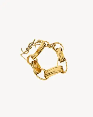 Saint Laurent Chain Bracelet With Cassandre Pendant