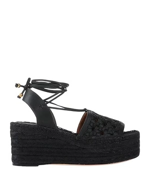 Tory Burch Leather Wedge Heel Lace-up Sandals