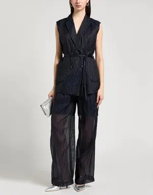 Brunello Cucinelli Double-breasted Pinstriped Sleeveless Blazer