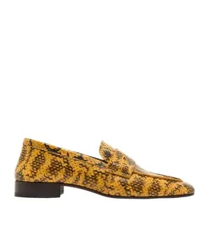 Dries Van Noten Snake Skin-effect Loafers - Yellow