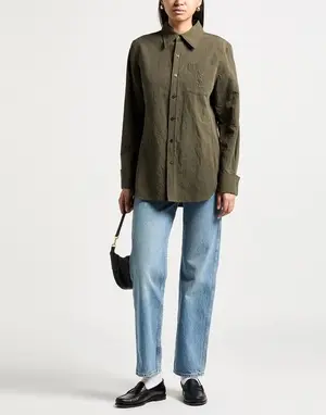 Saint Laurent Solid Color Long Sleeve Shirt