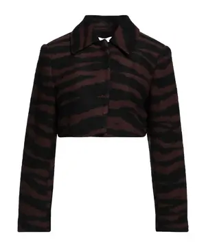 GANNI Cropped Casual Jacket - Black