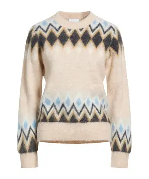 GANNI Geometric Print Long Sleeve Sweater