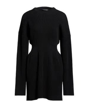 Balenciaga Solid Color Knitted Dress - Black