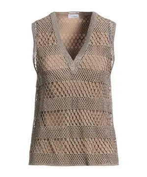 Brunello Cucinelli Solid Color Sleeveless Knit Vest - Multicolor