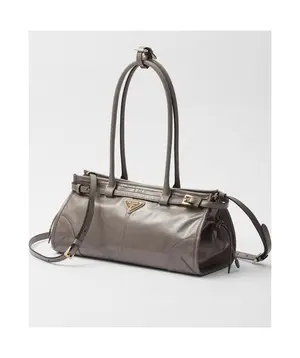 Prada Triangle Logo Tote Bag