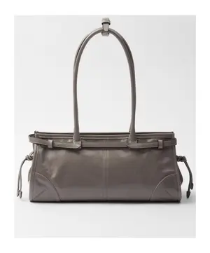 Prada Triangle Logo Tote Bag