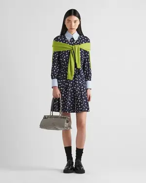 Prada Triangle Logo Tote Bag