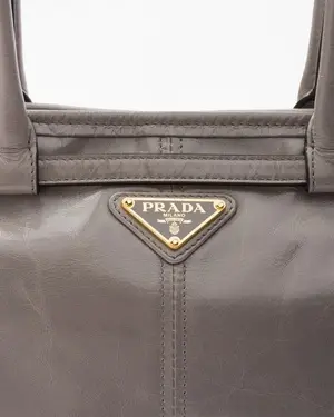 Prada Triangle Logo Tote Bag