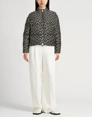 Tory Burch Down Jacket With Logo Print
