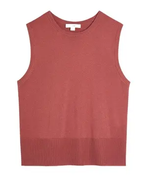 Vince Wool And Cashmere-blend Vest - Brown