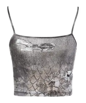 DIESEL® Embroidered Logo Crop Top