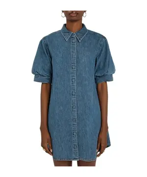 FRAME The Play Denim Mini Dress