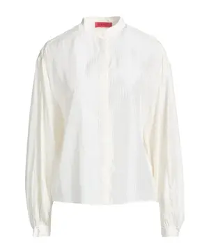 MAXCO. Solid Colour Shirts Blouses - White