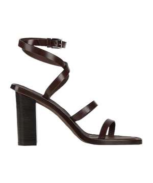 Max Mara Leather Lace-up Sandals With Square Toe