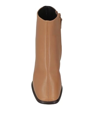 Tory Burch Leather Ankle Boots With Geometric Heel