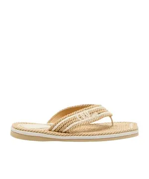 Chloé Hand-braided Leather Strap Slide Sandals
