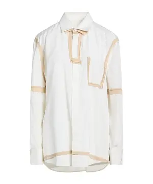 MAISON MARGIELA Solid Color Long Sleeve Shirt - White