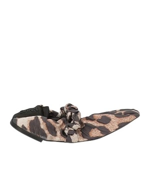 GANNI Leopard-print Ballet Flats
