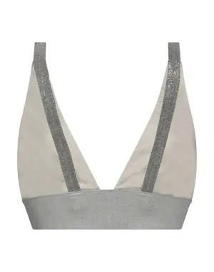 Brunello Cucinelli Comfortable Elastic Two-tone Triangle Bra