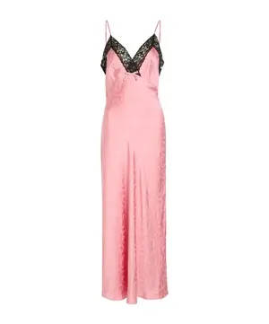 Rixo Floral Satin Camisole Dress - Pink