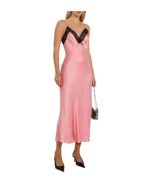 Rixo Floral Satin Camisole Dress