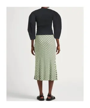 GANNI Pleated Long Sleeve Top