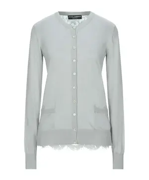 Dolce & Gabbana Lace Trim Lightweight Knit Cardigan