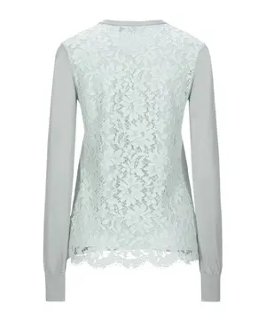 Dolce & Gabbana Lace Trim Lightweight Knit Cardigan