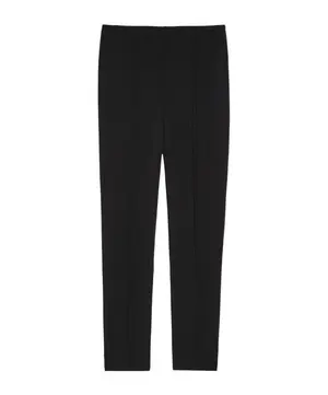 RÓHE Pintuck Cigarette-leg Woven Trousers - Black
