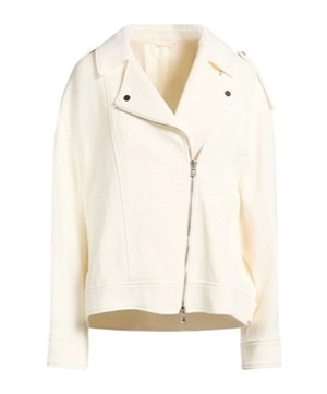 Brunello Cucinelli Solid-color Motorcycle Jacket - White