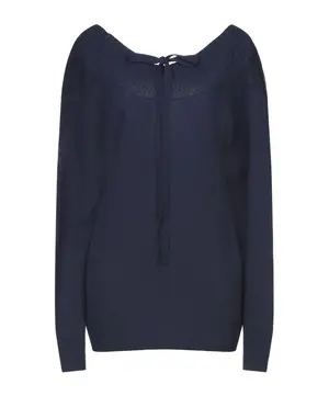 Chloé Long Sleeve Round Neck Tie Detail Sweater