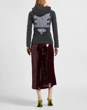 Balenciaga Printed Hooded Long-sleeve T-shirt