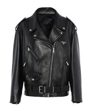 Prada Nappa Leather Biker Jacket