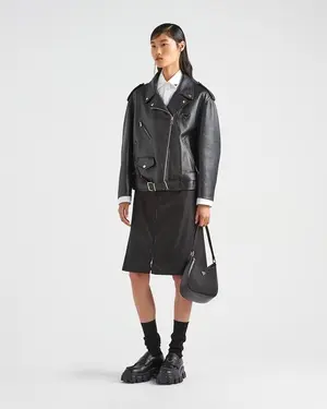 Prada Nappa Leather Biker Jacket