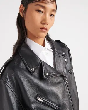 Prada Nappa Leather Biker Jacket