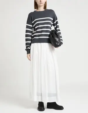 Brunello Cucinelli Striped Lightweight Cashmere Sweater