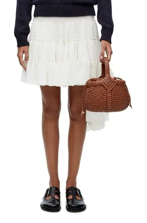 Loewe Mini Diamond Round Basket Bag In Calfskin