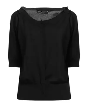 Dolce & Gabbana Solid Lightweight Knitwear - Black