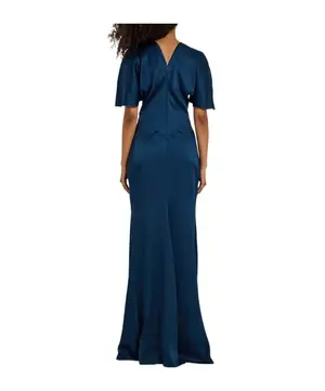 Victoria Beckham Gathered Satin-crepe Gown