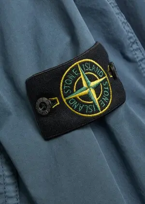 Stone Island Logo-appliquéd Stretch-cotton Overshirt