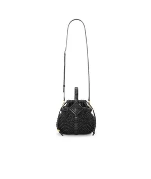 Loewe Mini Diamond Round Basket Bag In Calfskin